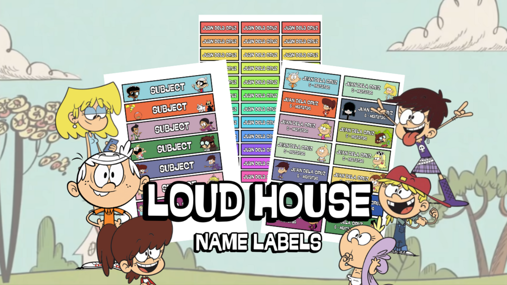 Loud House Name Label Template