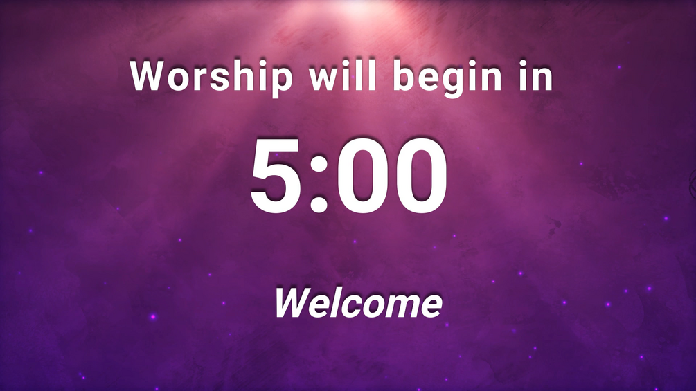 Opening countdown with high definition motion background.