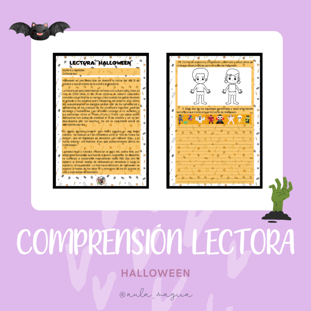 COMPRENSIÓN LECTORA HALLOWEEN