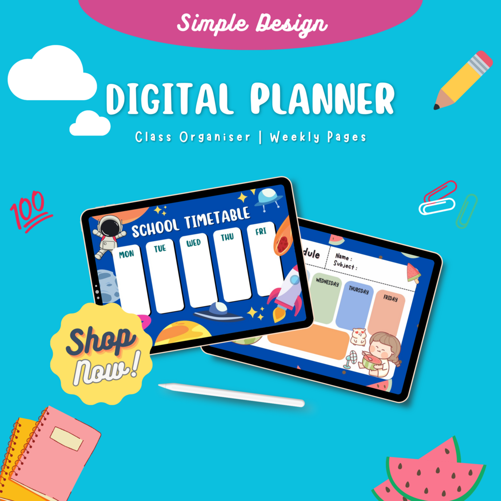 Editable School Planner Kids Printable Back To School Bundle Homework