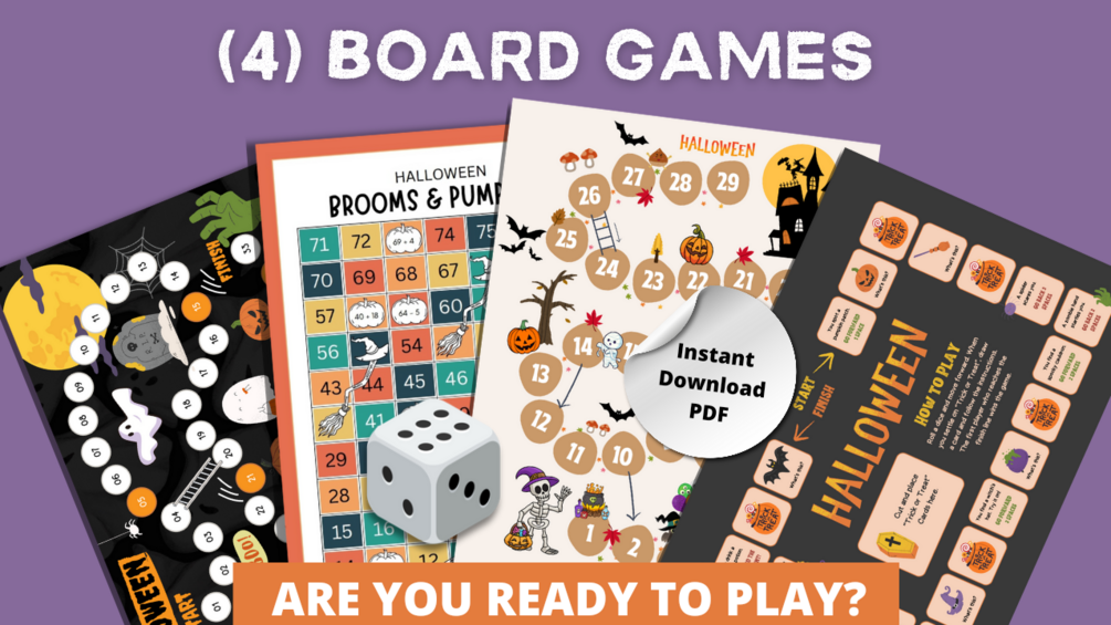 Four Halloween Board Games