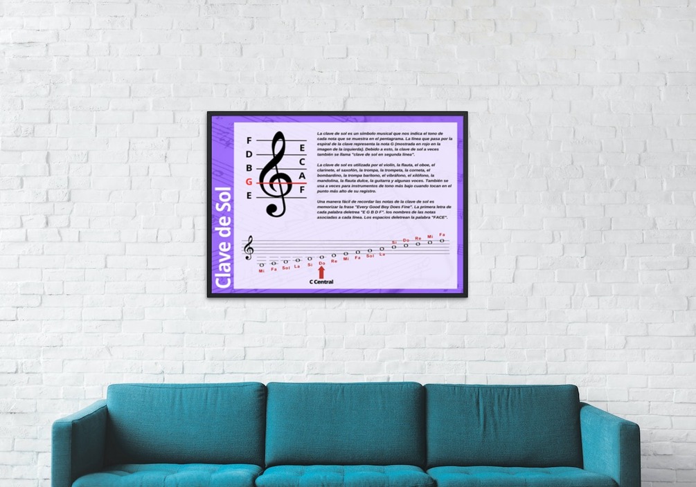 Póster Treble Clef Poster Descargable