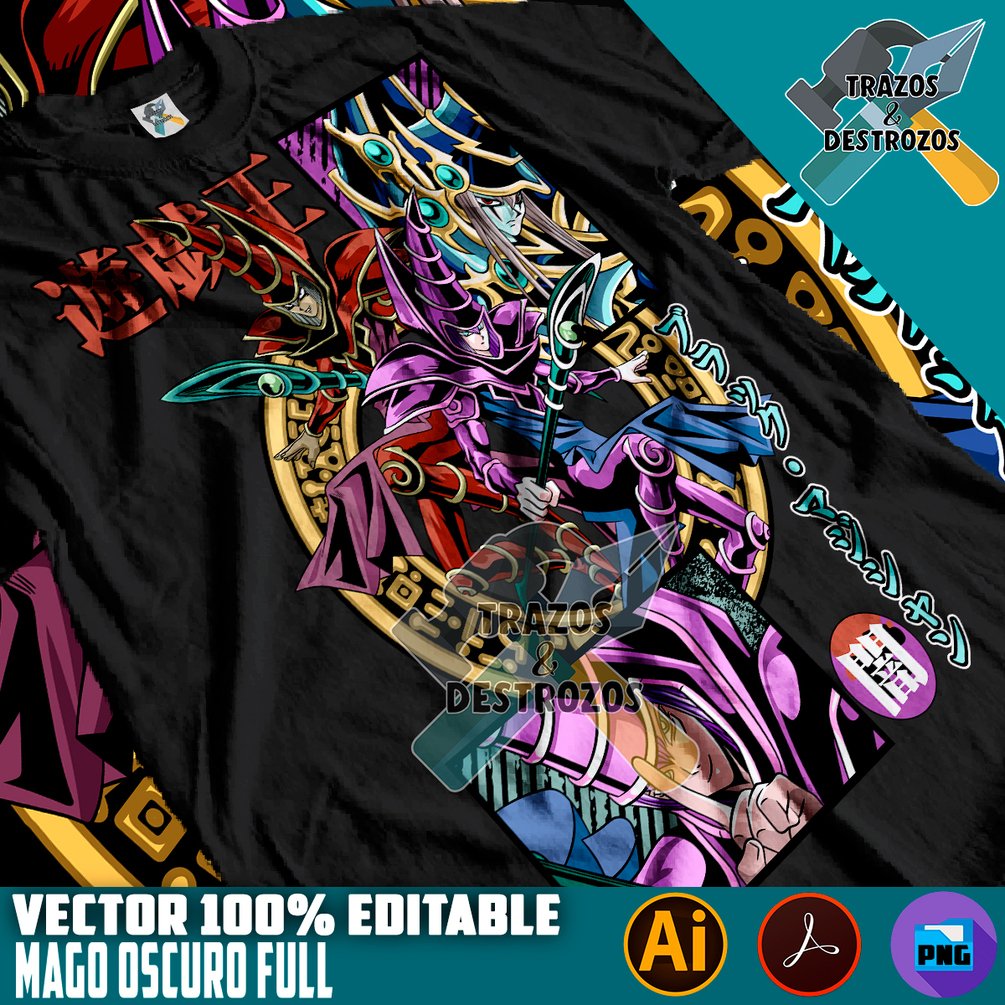 VECTOR MAGO OSCURO YUGIOH