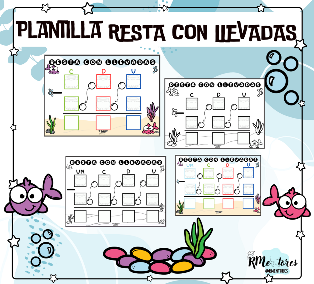 Plantilla Resta con llevadas