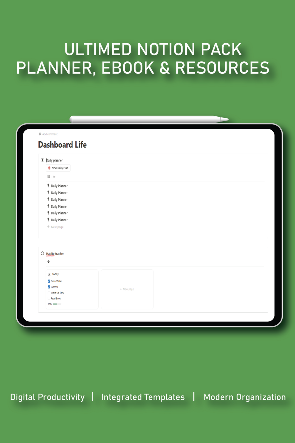 Ultimate Notion Pack: Planner, Ebook & Resources