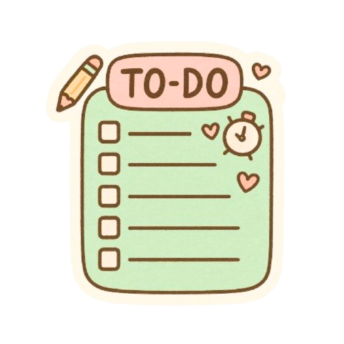 Cute To-Do List Digital Sticker | Pastel Aesthetic Planner Sticker for ...