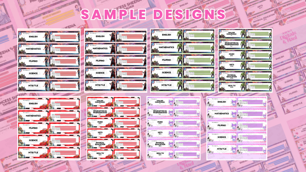 Name Tag and Subject Label - Canva Template (PLR)