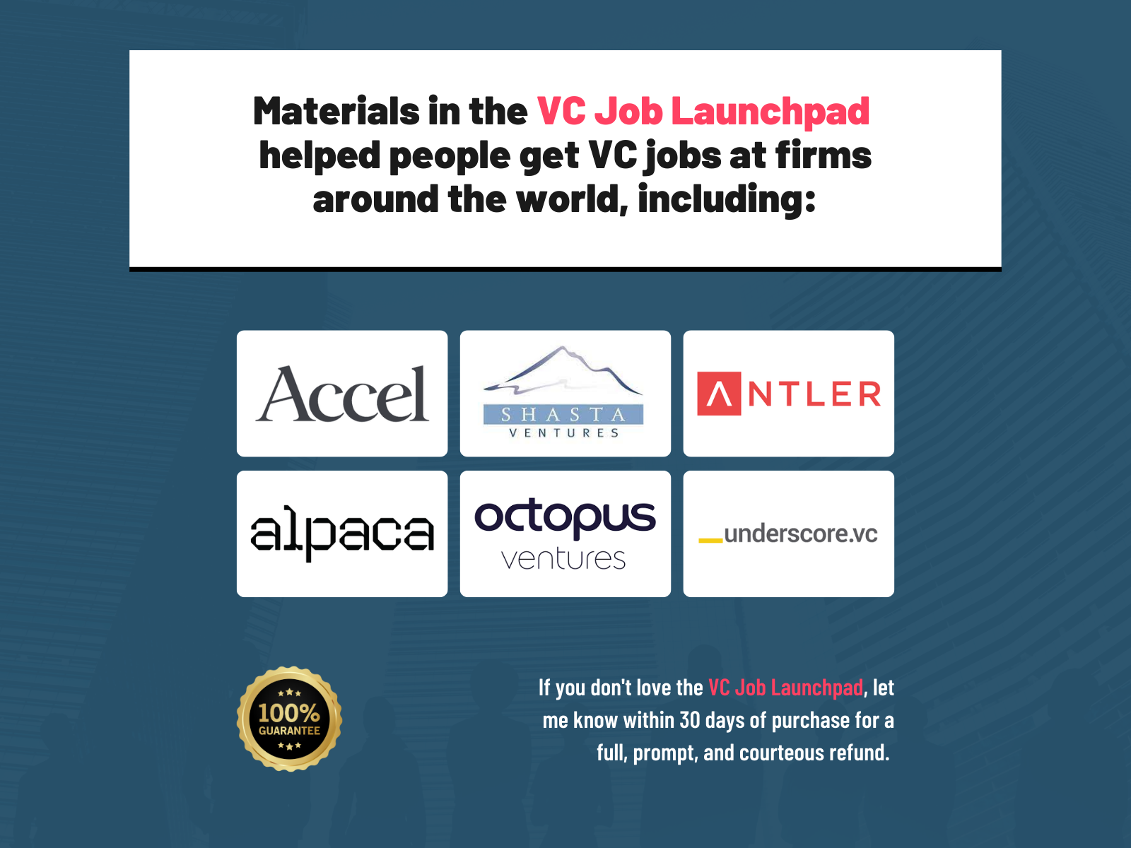 VC Job Launchpad Course (including Live Group Office Hour with me) (For ...