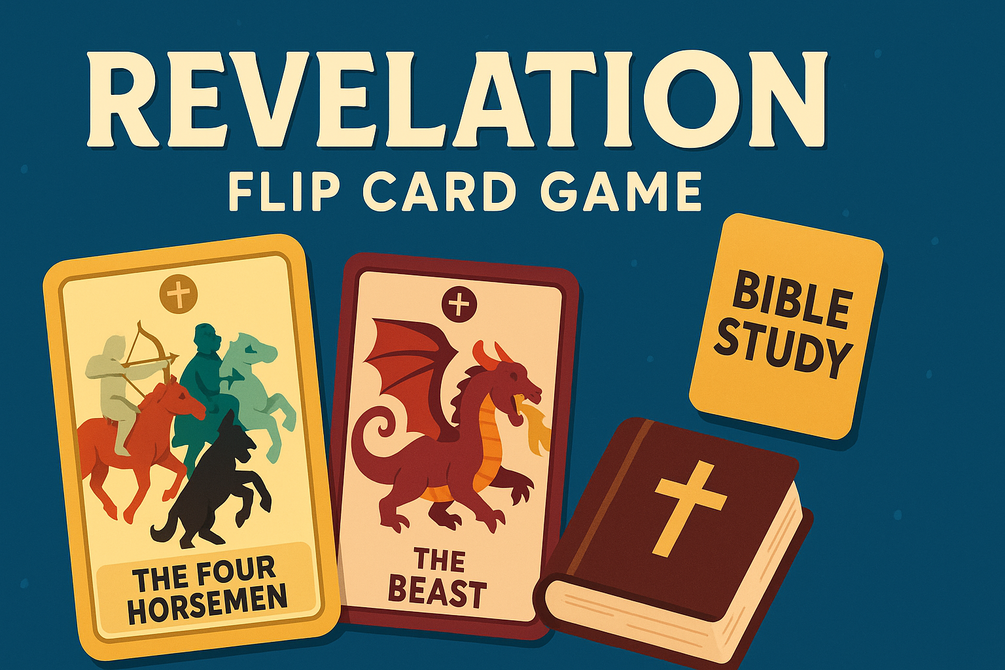 Revelations Bible Study Flip Card Game - 30 Engaging Questions and ...