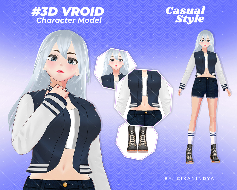 3D Vroid Character, Interactive Model - Lifestyle Vlog Visionary ...