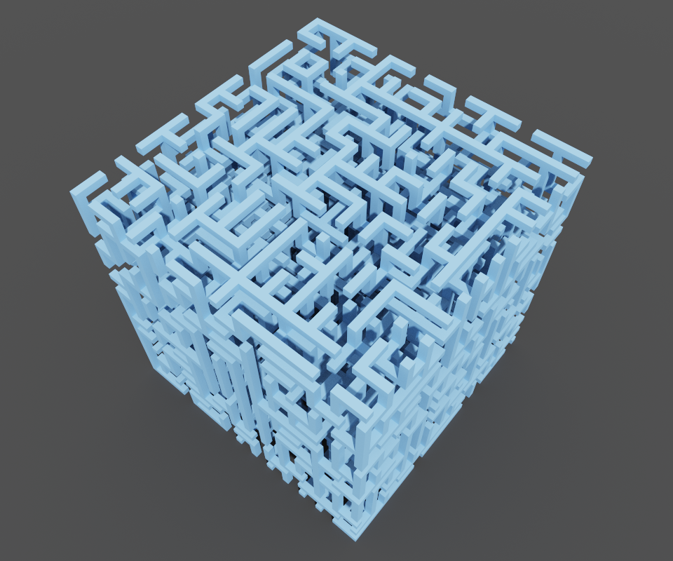 Maze Cube 3D Model