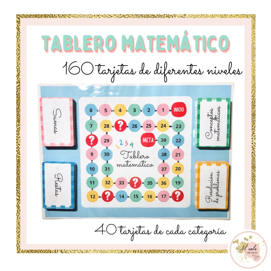 🔢 Recursos matemáticos - Tarjetas de cálculo mental y tablero
