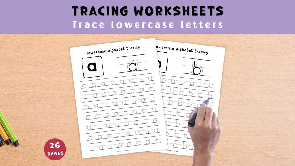 Lowercase Letter Tracing Worksheets - Alphabet Handwriting