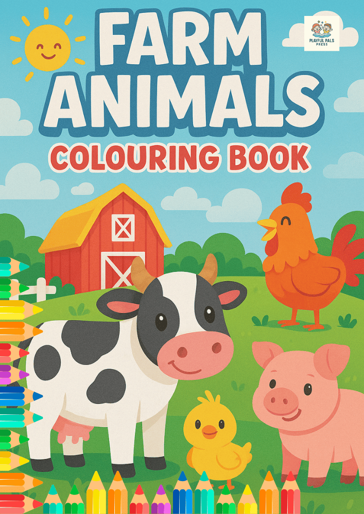 Farm Animals Coloring Book for Kids (Ages 4+)