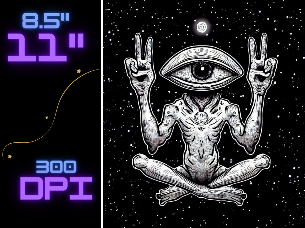 3RD EYE ALIEN 👽 Single coloring page