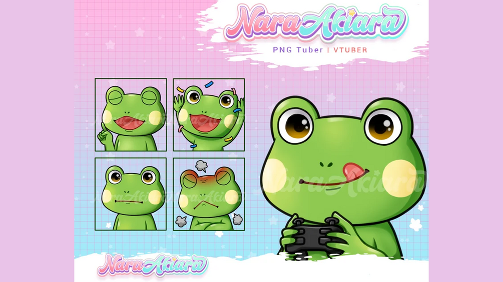 Frog PNG Tuber for Streaming