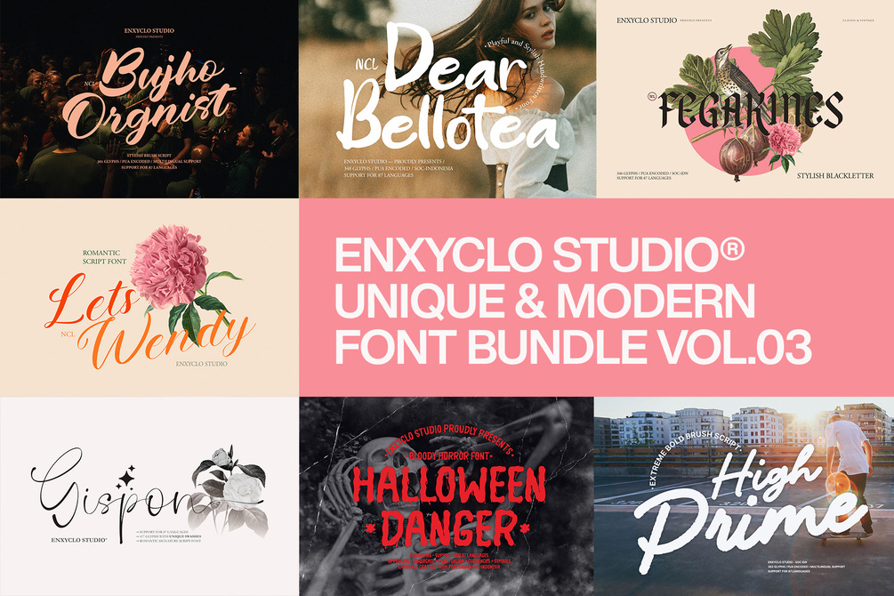 UNIQUE MODERN FONT BUNDLE (VOL.03)