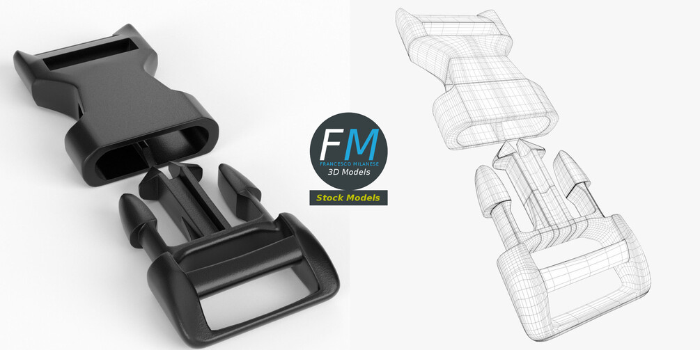 3D MODEL - Snap buckle