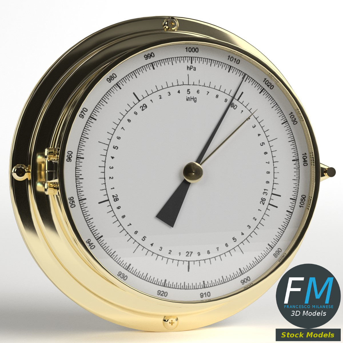 3D MODEL - Wall Barometer