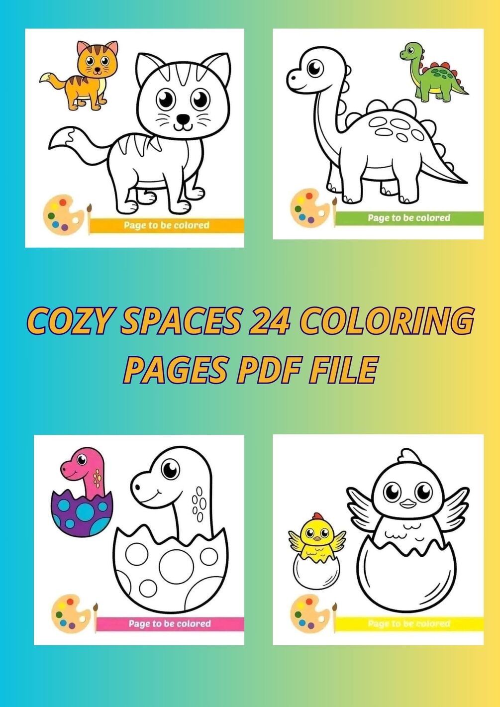 Color and Learn: 24 Printable Pages for Kids and Preschoolers