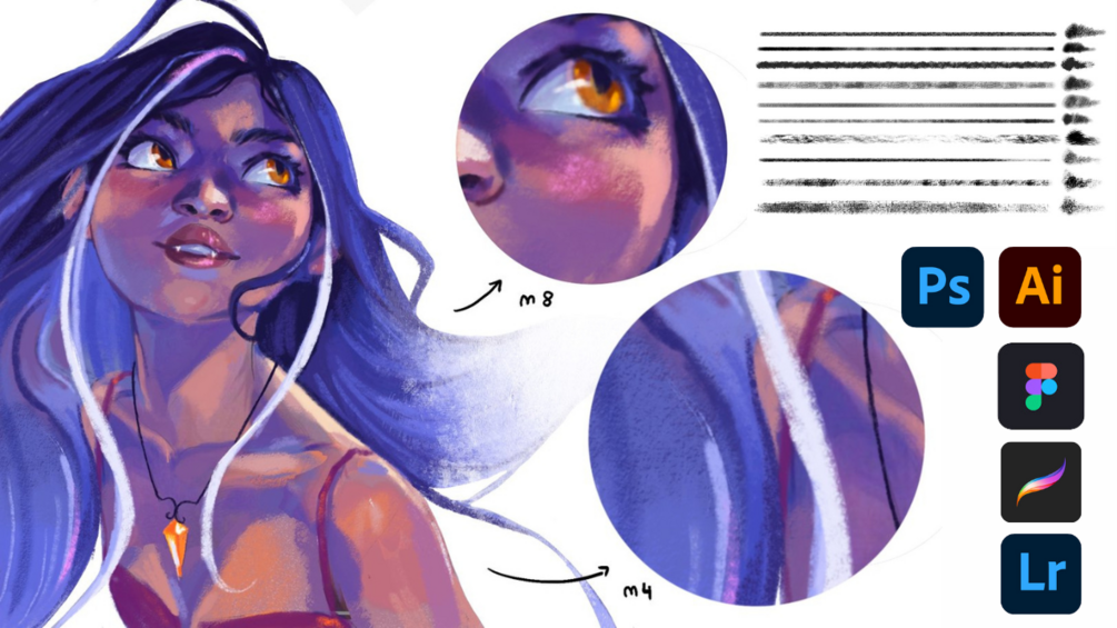 10 Pastel Brushes Procreate