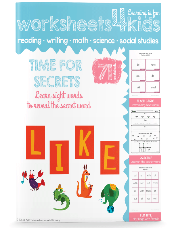 Time for Secrets - Kindergarten Sight Words