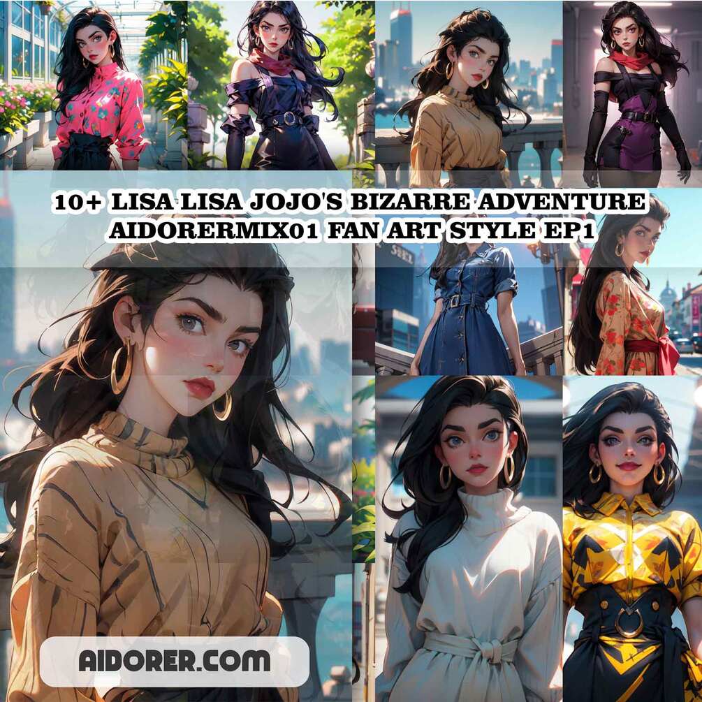 10+ LISA LISA JOJO'S BIZARRE ADVENTURE AIDORERMIX01 FAN ART STYLE EP1