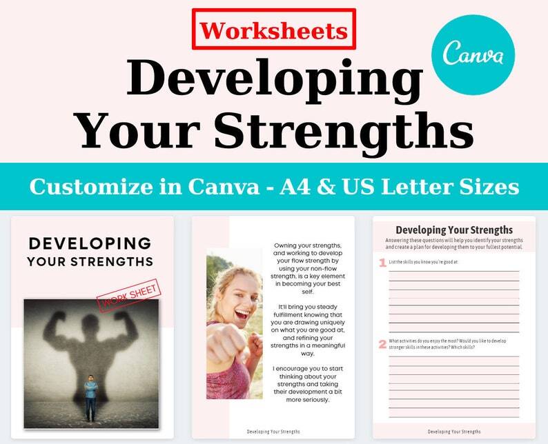 Life Coach Templates Worksheets | Developing Your Strengths ...
