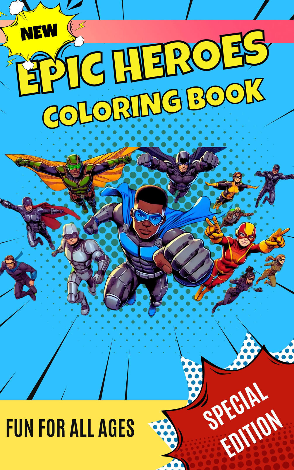 Epic Heroes Coloring Book
