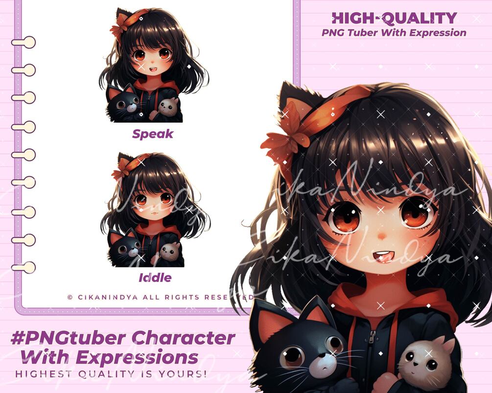 PNG Tuber | Stream-Ready with Cute Brown PNG Tuber Character | 2 ...