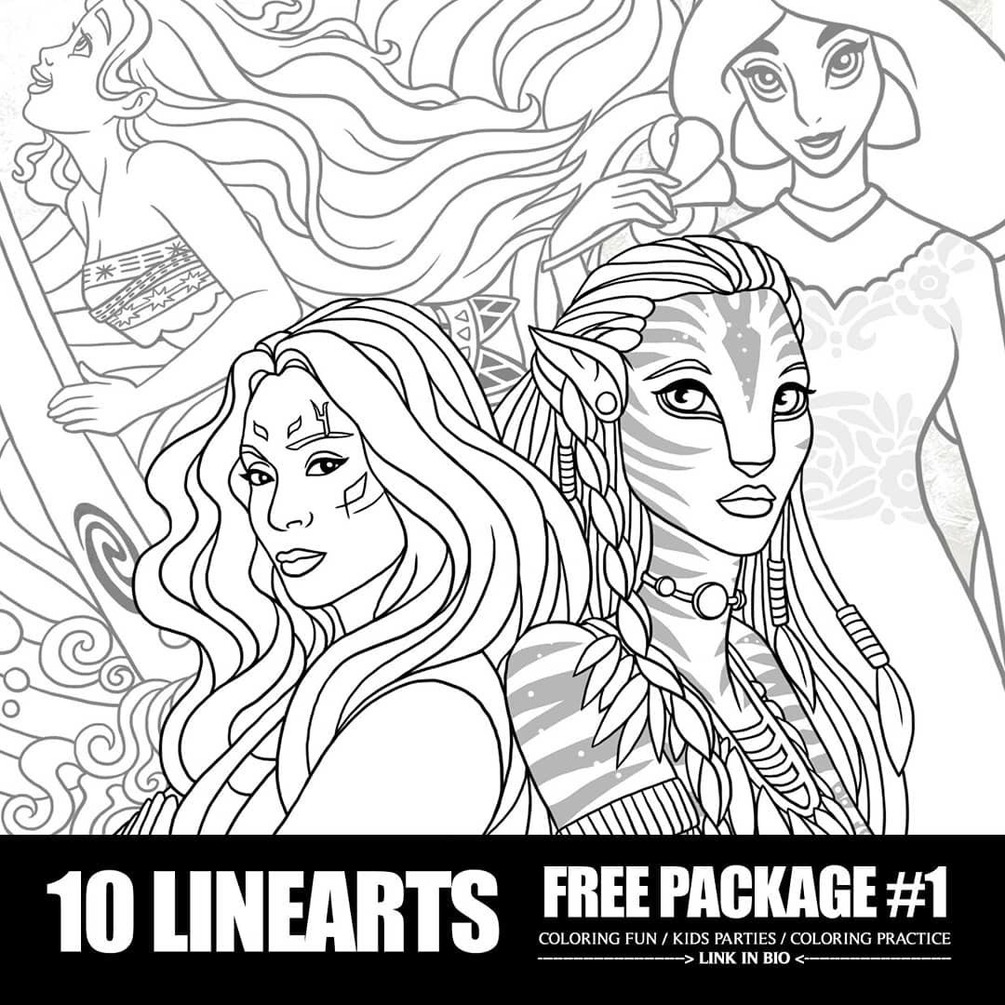 10 Disney/Fanart Linearts - Free Package #1