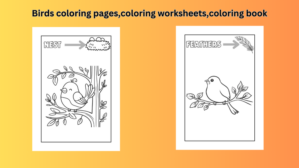 Birds coloring pages,coloring worksheets,coloring book