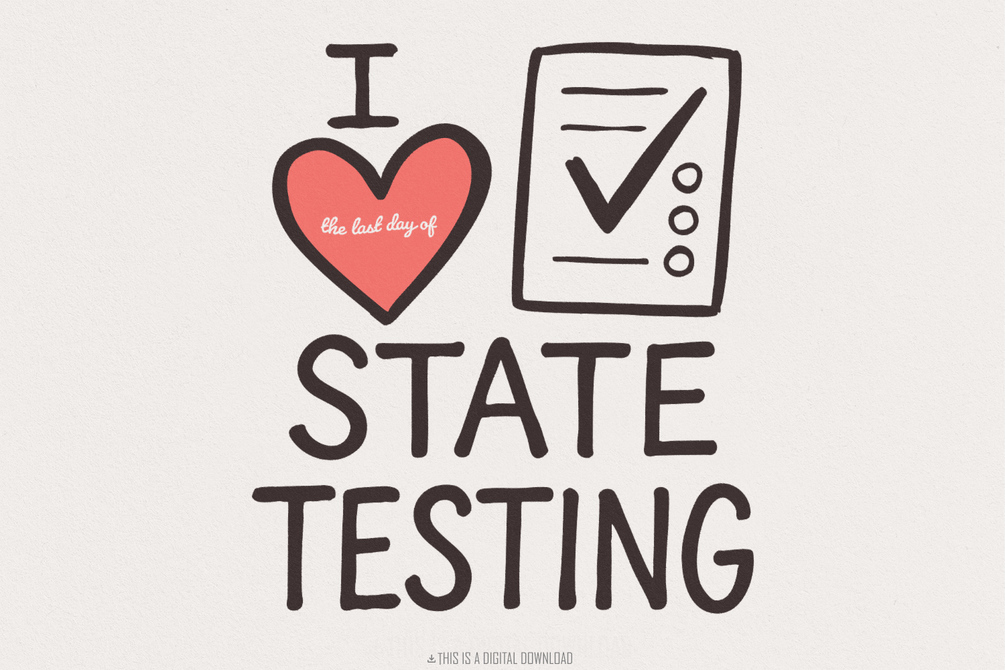I Love State Testing Shirt, Funny Teacher Gift, State Testing Humor ...