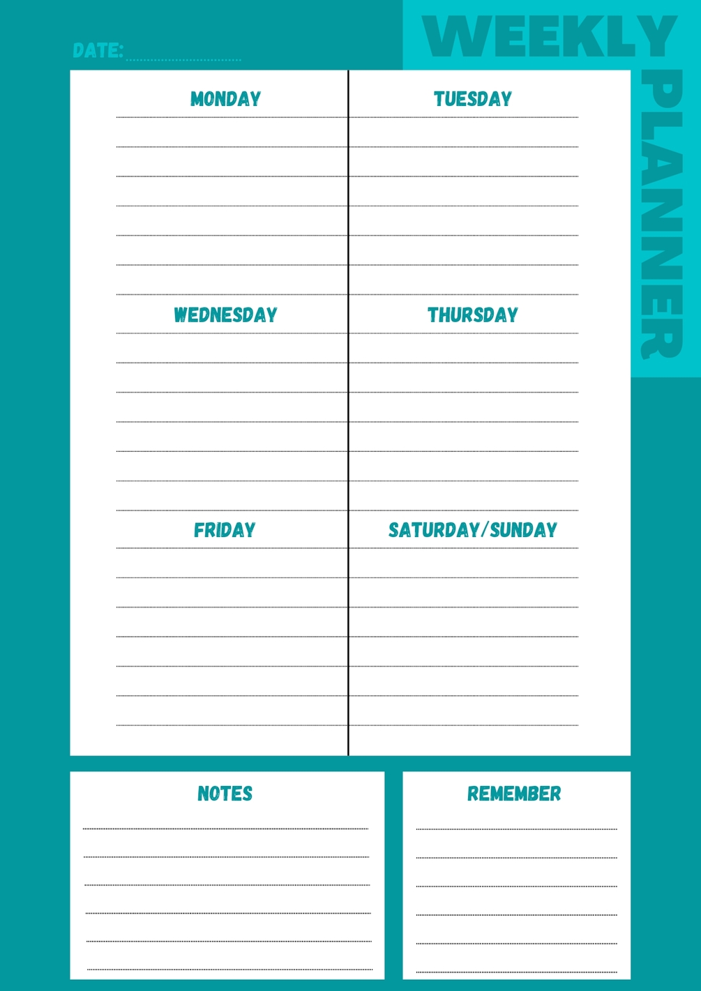 Weekly Planner