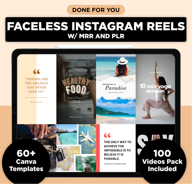 Faceless Reels Instagram Templates, Instagram Highlights, Instagram ...