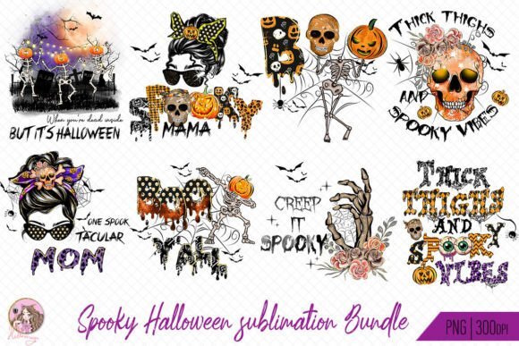 Spooky Halloween sublimation bundle Graphics