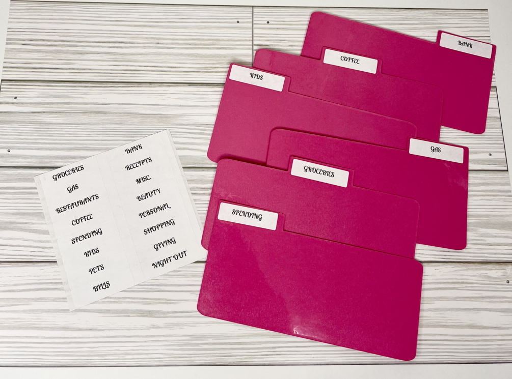 Wallet Cash Dividers (3 or 6 Tabs)- Cash Envelope Method (Dave Ramsey)