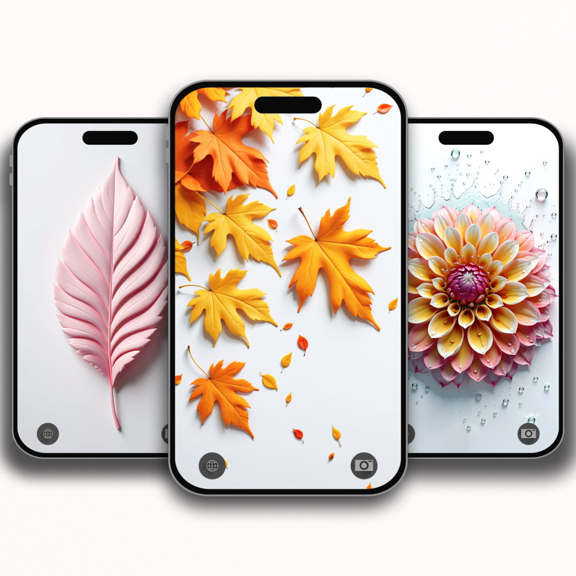 iPhone Wallpapers Girly Flowers And Leaves (Mobile Wallpaper Package)