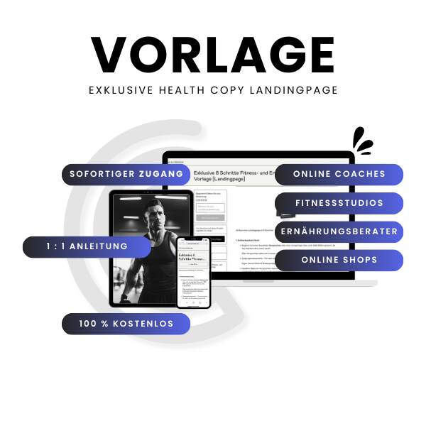 Copywriting Bundle Fitness & Health - Landingpage Vorlage inkl ...