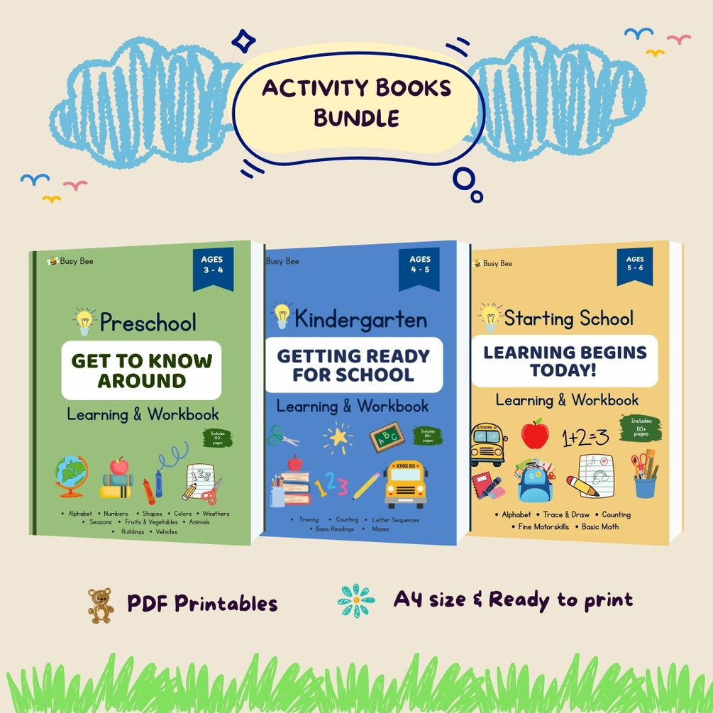 Early Learning Essentials: 3-in-1 Workbook Bundle for Preschool ...