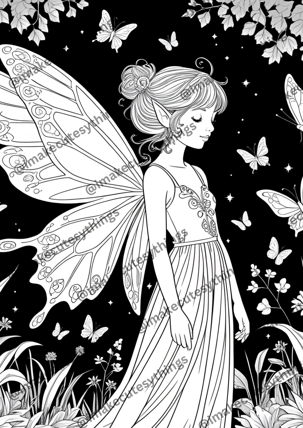 Printable digital coloring book for kids: My coloring book, Magical Garden