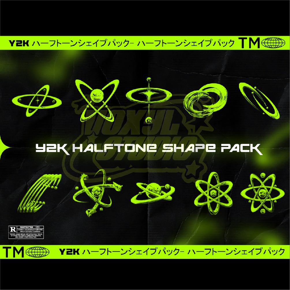 Free Y2K Halftone Shape Pack