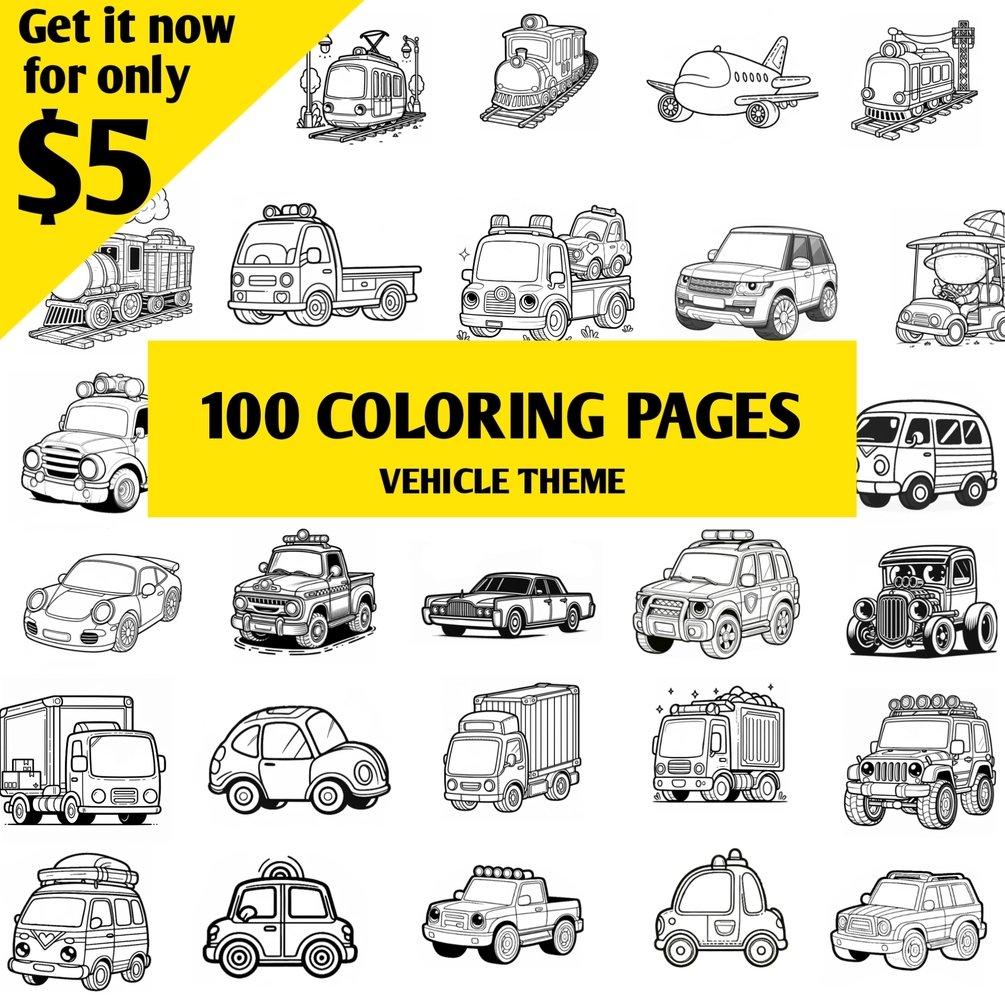 100 coloring pages for kids