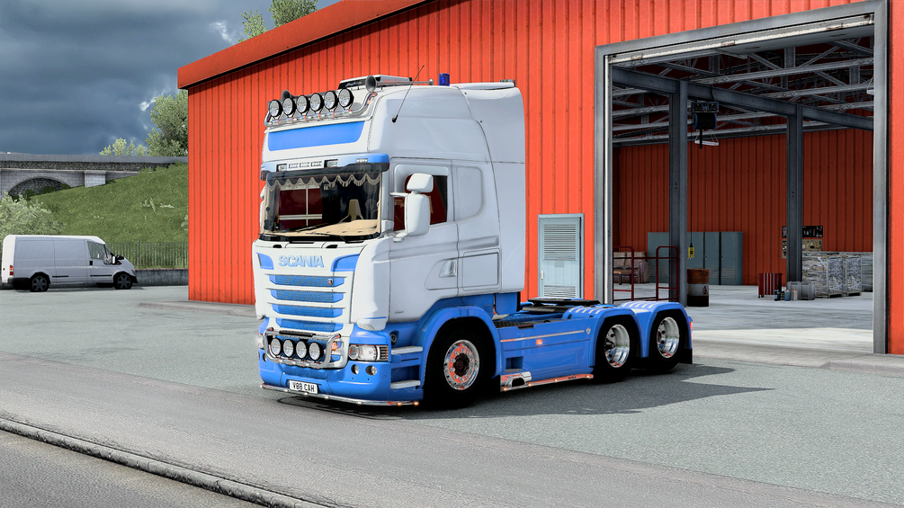 [ETS2] Blue and White Scania R6 Paintjob