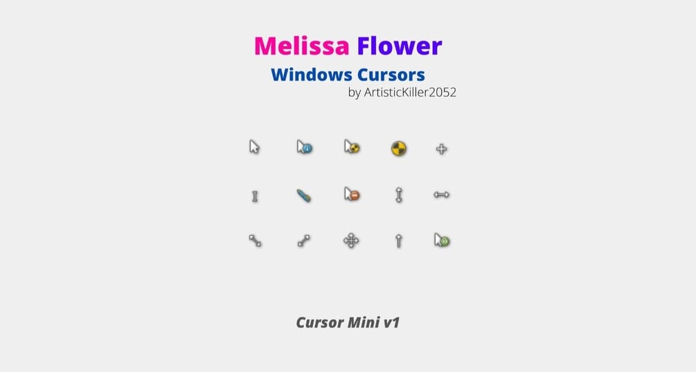 Melissa Flower v1 Mini Cursor Windows 11/10/7