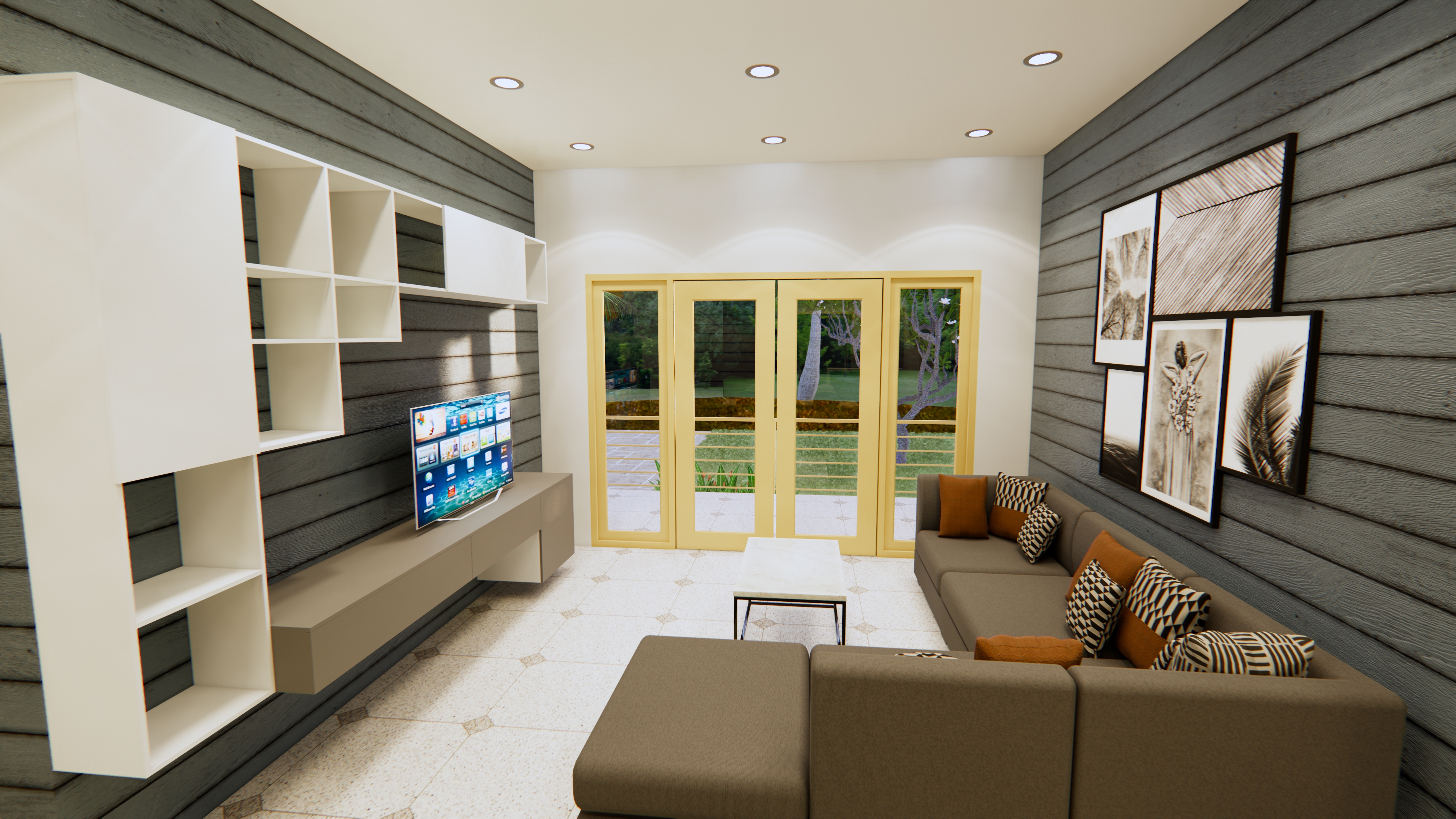39x39 House plan 12x12 meter 4 Bedrooms Pdf Full Plan Shed Roof