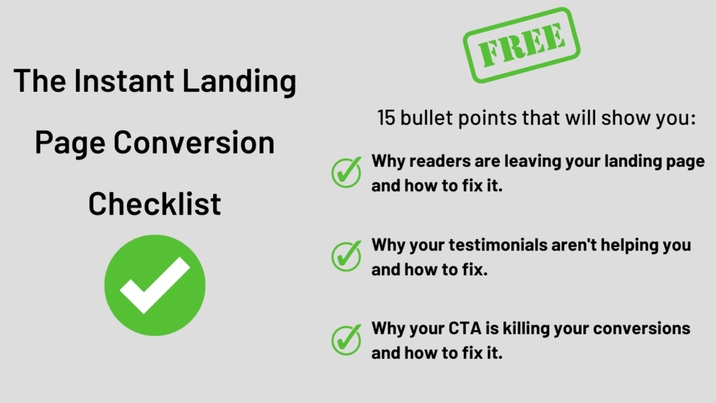 The Instant Landing Page Conversion Checklist