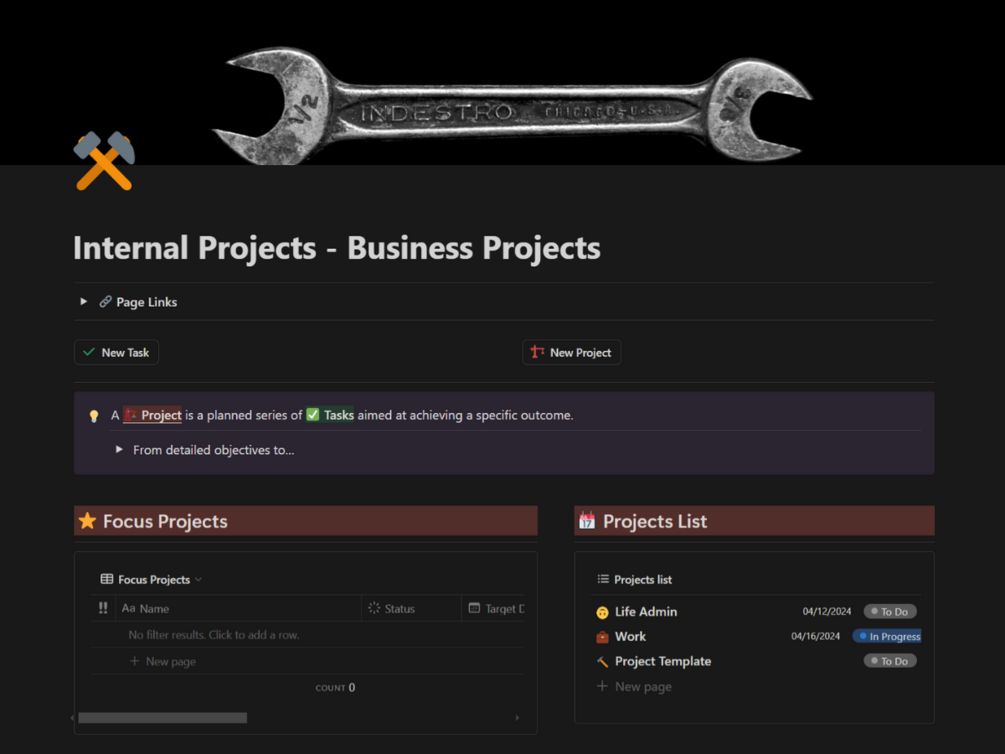 ⚒ Internal Projects - Business Projects