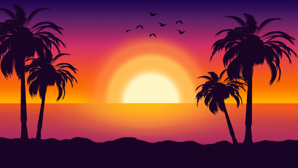 Golden Haze – 4K Sunset Wallpaper
