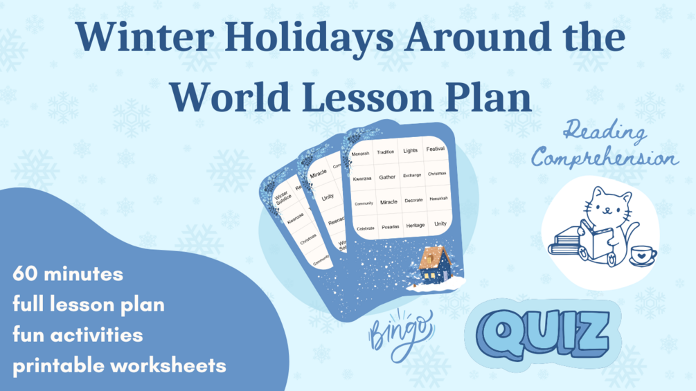 Winter Holidays Around the World Lesson Plan A2-B1 ESL